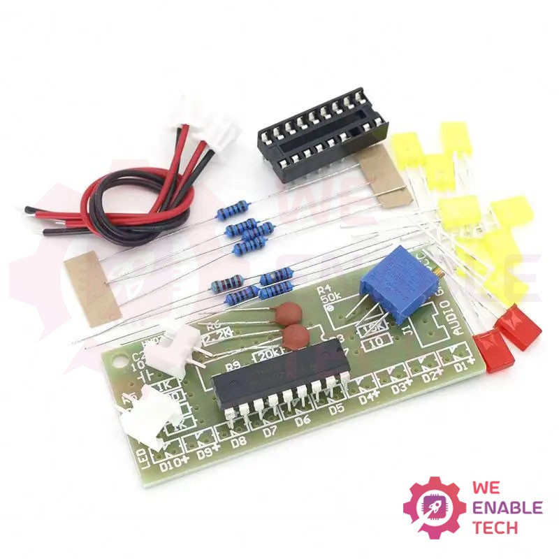 LM3915 10 LED Sound Level Display Audio VU Meter DIY PCB kit